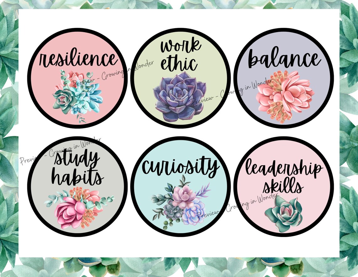 Mental Health Spring Succulent Bulletin Board: Things I Can Grow - Etsy