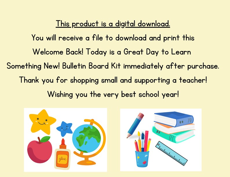 Welcome Back to School Bulletin Board - Etsy