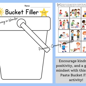 Bucket Filler Classroom Activity, Writing, Posters, Back to School - Etsy
