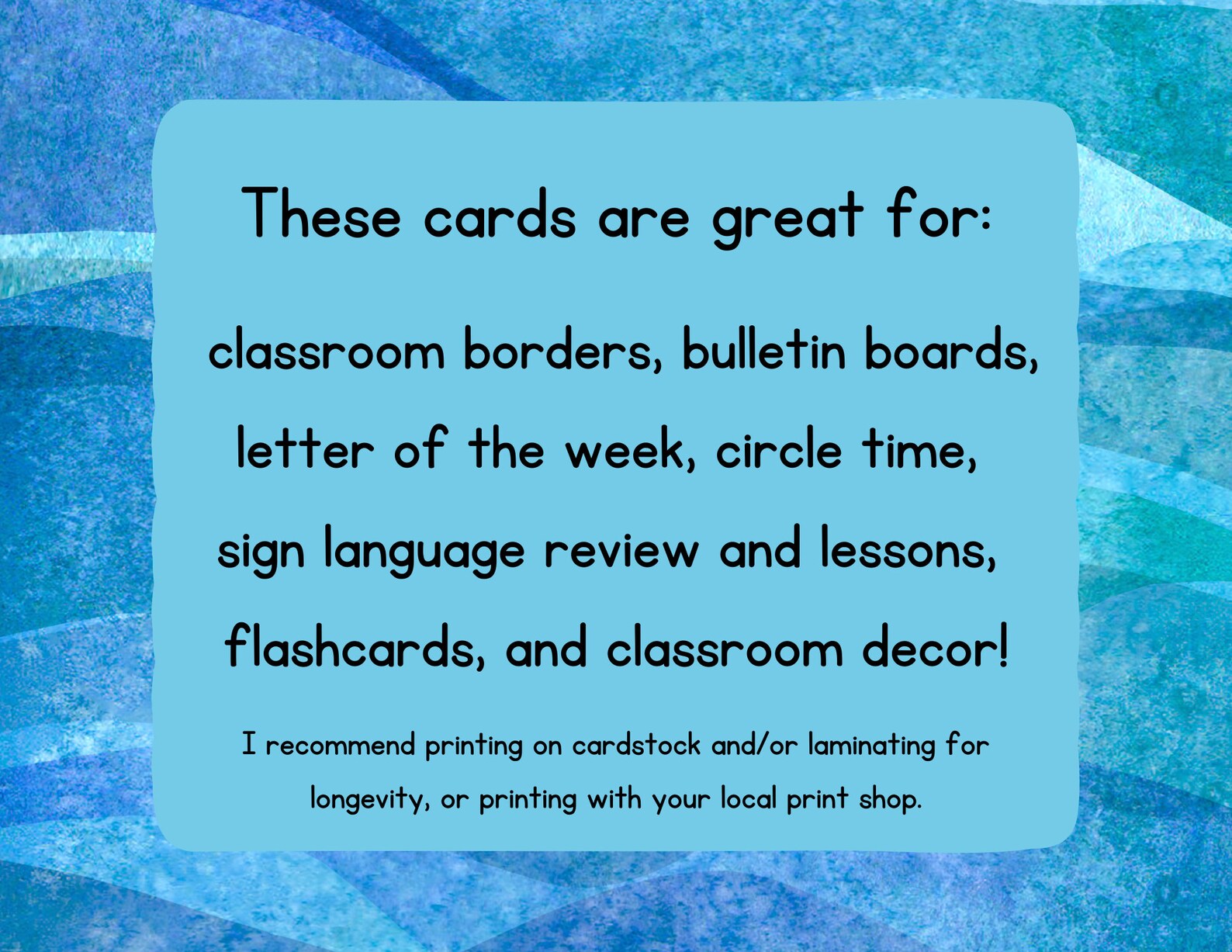 Sign Language Alphabet Ocean Animal Flashcards, Posters, Under the Sea ...
