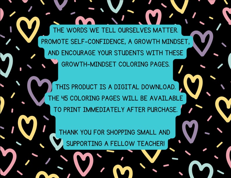 Growth Mindset Coloring Pages zentangle / Mandala - Etsy Israel