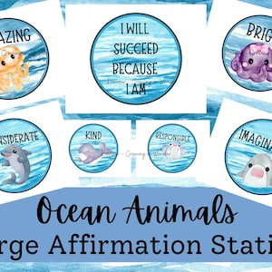 Large Ocean Animal Affirmation Station - Etsy