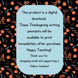 Thanksgiving Bulletin Board Banner Pennants - Writing and Drawing - Etsy
