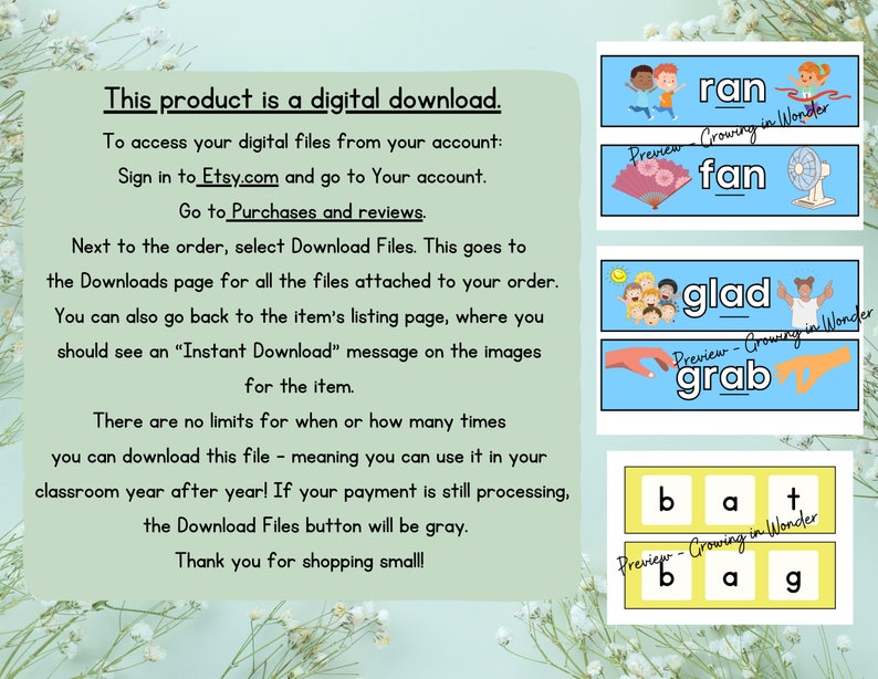 Phonics and Reading, Short A Cvc, Ccvc Flashcards and Puzzles - Etsy