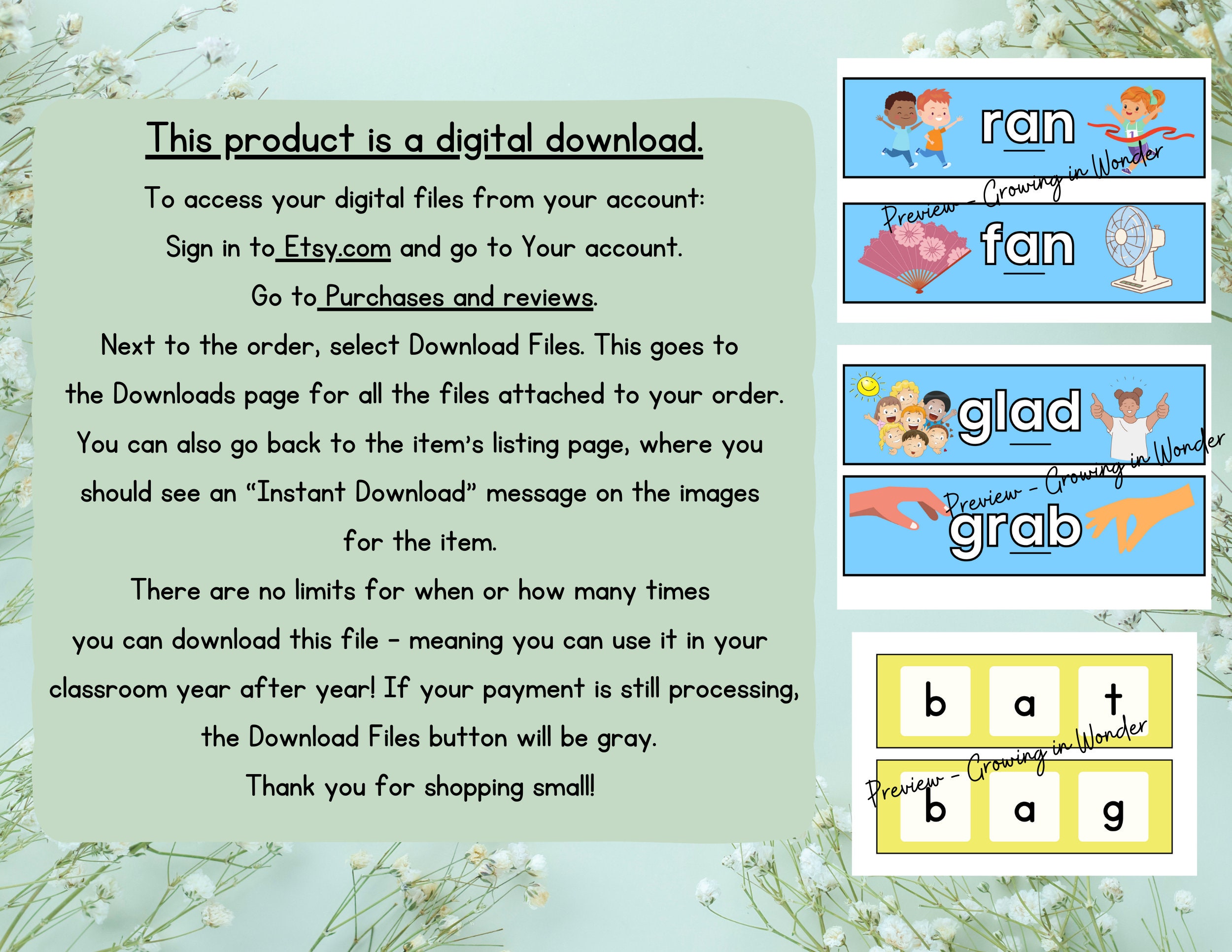 Phonics and Reading, Short A Cvc, Ccvc Flashcards and Puzzles - Etsy