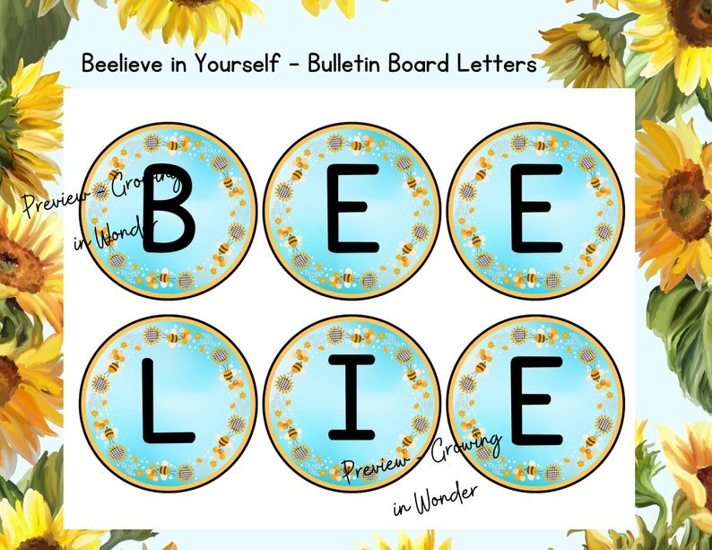 Honey Bee Affirmation Station, Back to School Bulletin Board Kit - Etsy