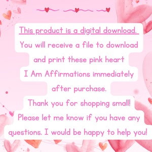 Pink Heart Affirmation Station, Mirror Border, Positive Affirmations - Etsy