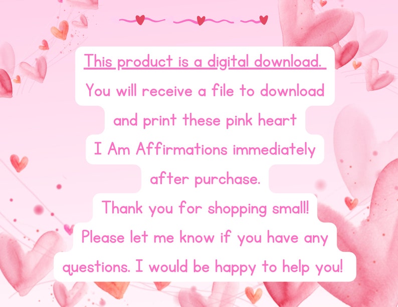 Pink Heart Affirmation Station Mirror Border Positive - Etsy
