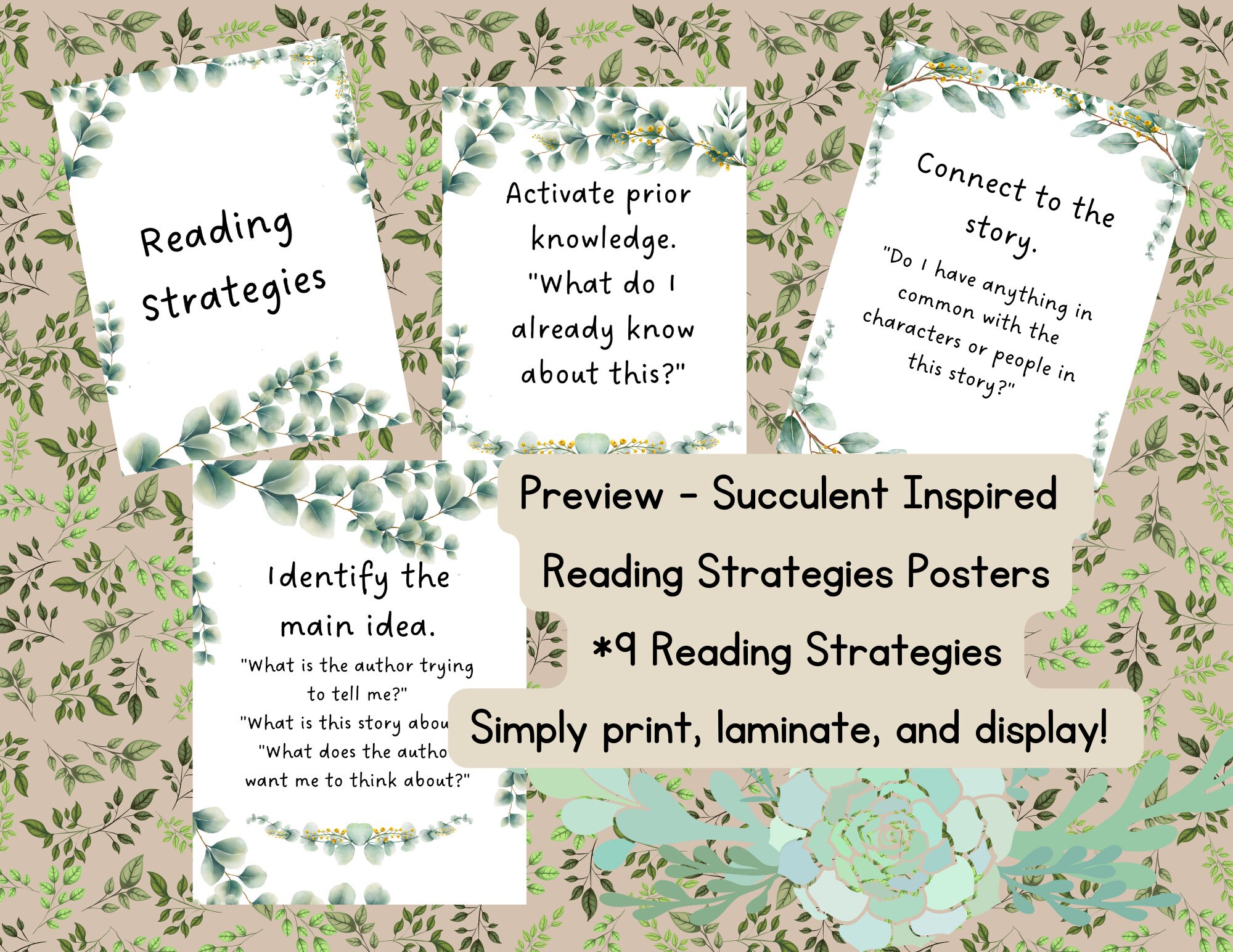 Reading Strategies (bulletin Board, Reading Posters, Activities ...