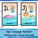 Sign Language Alphabet Watercolor Ocean Animal Flashcards - Etsy