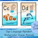 Sign Language Alphabet Watercolor Ocean Animal Flashcards - Etsy