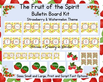 Fruit of the Spirit Bulletin Board Christian Classroom Decoration - Etsy
