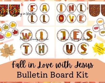 Fall in Love With Jesus Christian Bulletin Board Set Christian ...