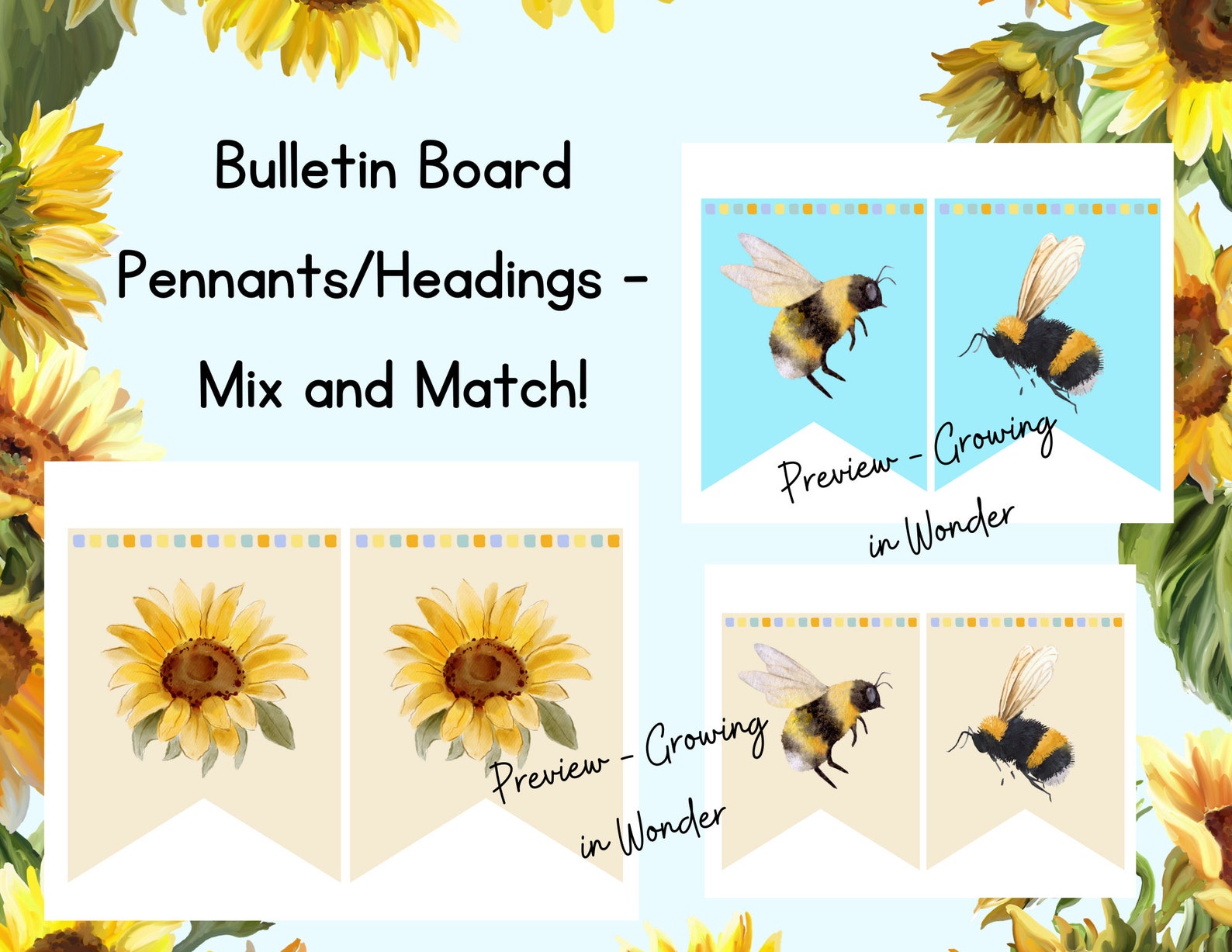 Honey Bee Affirmation Station, Back to School Bulletin Board Kit - Etsy