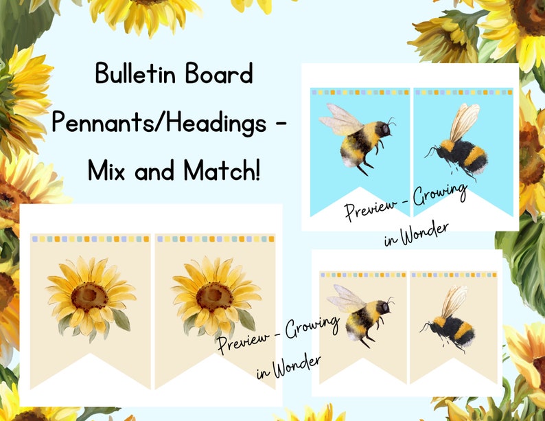 Honey Bee Affirmation Station, Back to School Bulletin Board Kit - Etsy