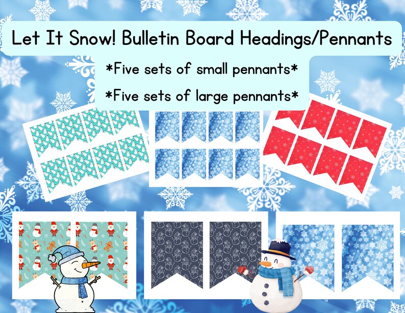 Winter Bulletin Board - Let It Snow! - Etsy