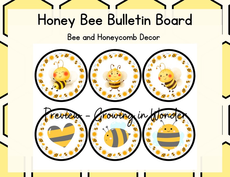 Bee Bulletin Board, Spring Classroom Decor - Etsy