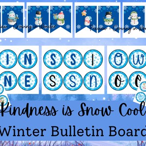 Winter Bulletin Board Kit, Christmas Classroom Decor, Kindness is Snow ...