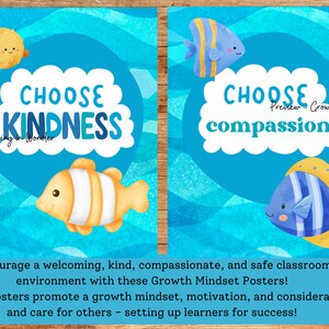Under the Sea Growth Mindset Printable Posters, Ocean Theme Classroom ...