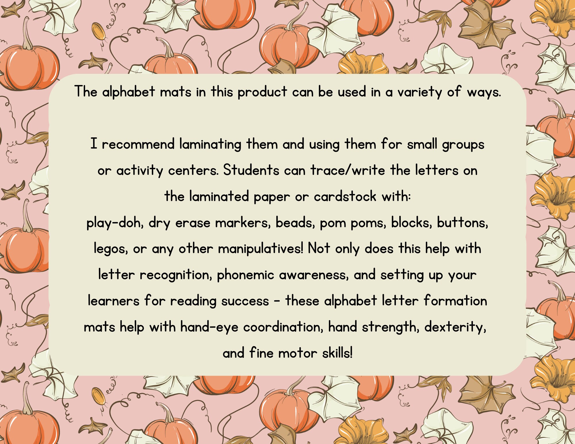 Fall, Pumpkin Alphabet Play Dough Mats, Printable Letter Formation ...