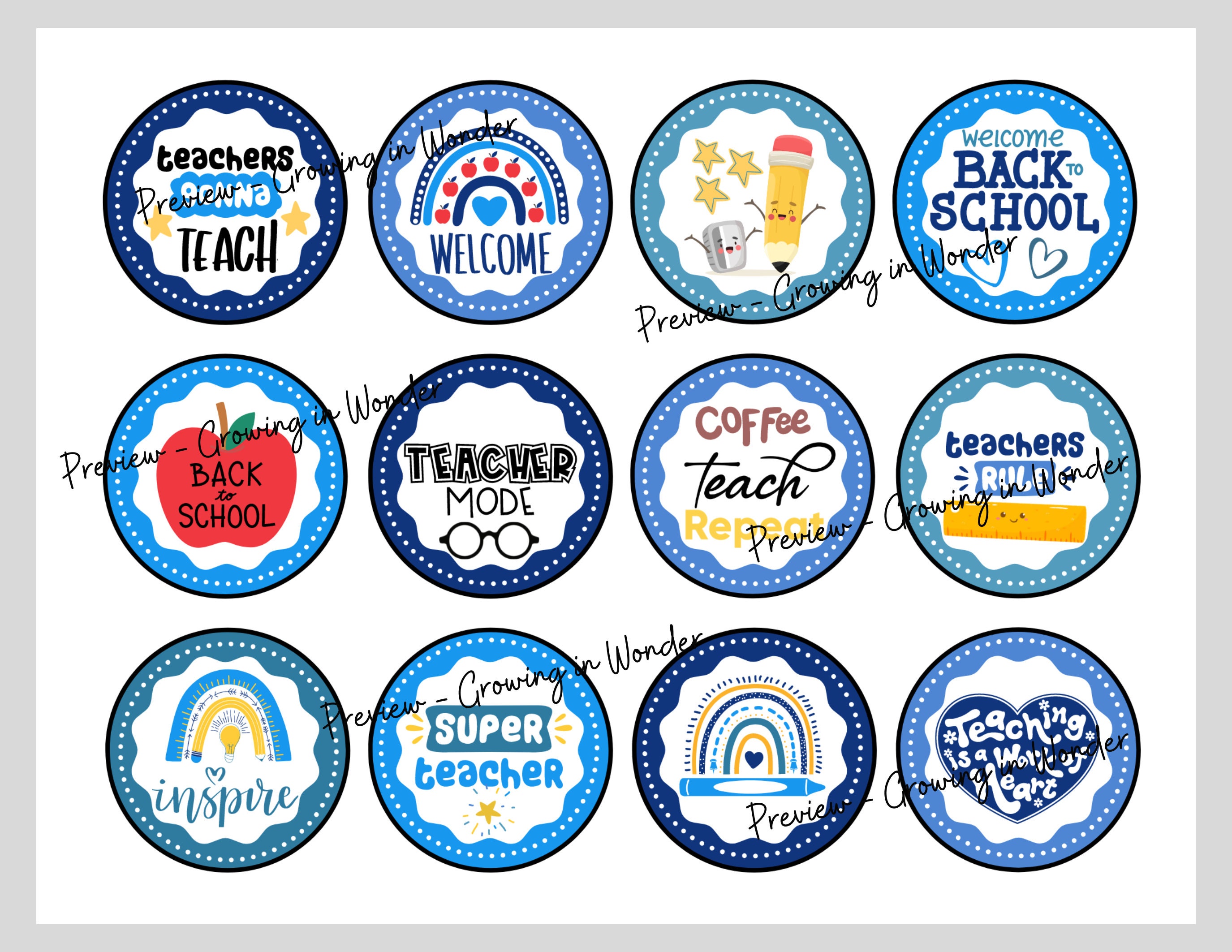 Welcome Back Teachers Cupcake Toppers: Printable School Staff (digital ...