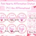 Pink Heart Affirmation Station, Mirror Border, Positive Affirmations - Etsy