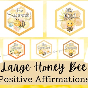 Large Honey Bee Classroom Decor, Positive Affirmations - Etsy