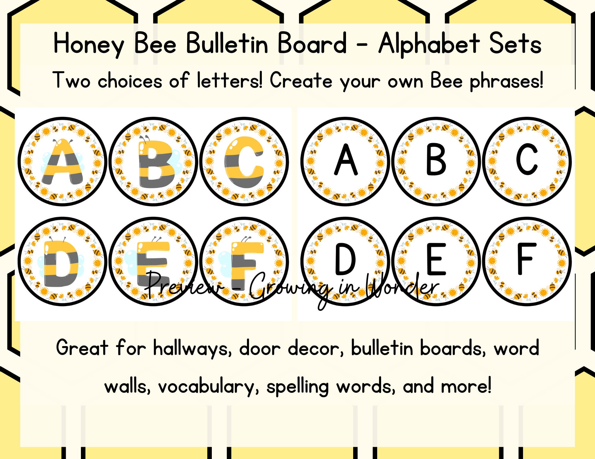 Bee Bulletin Board, Spring Classroom Decor - Etsy