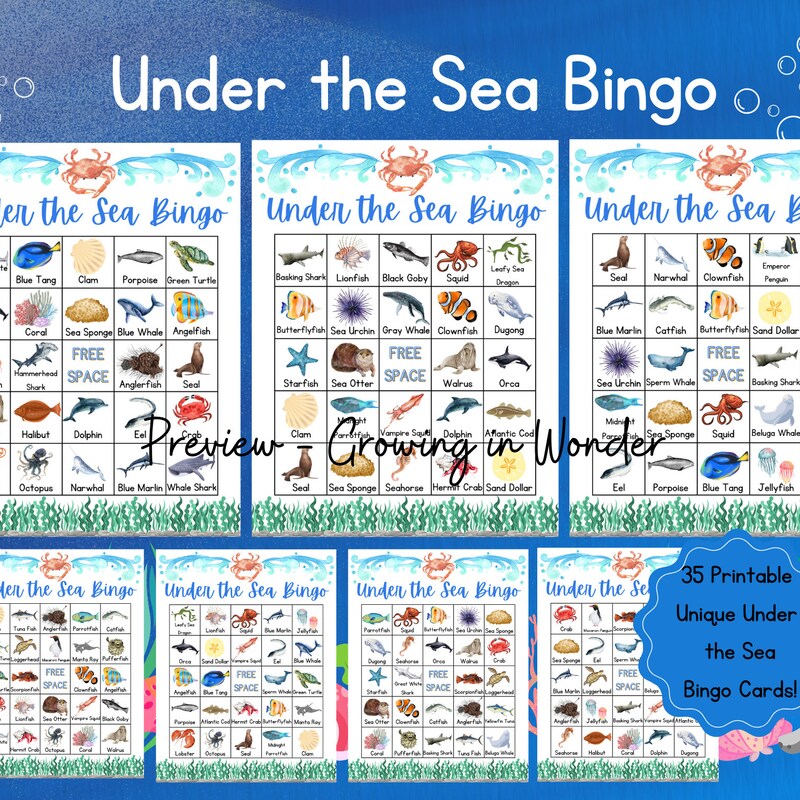 Sea Bingo - Etsy
