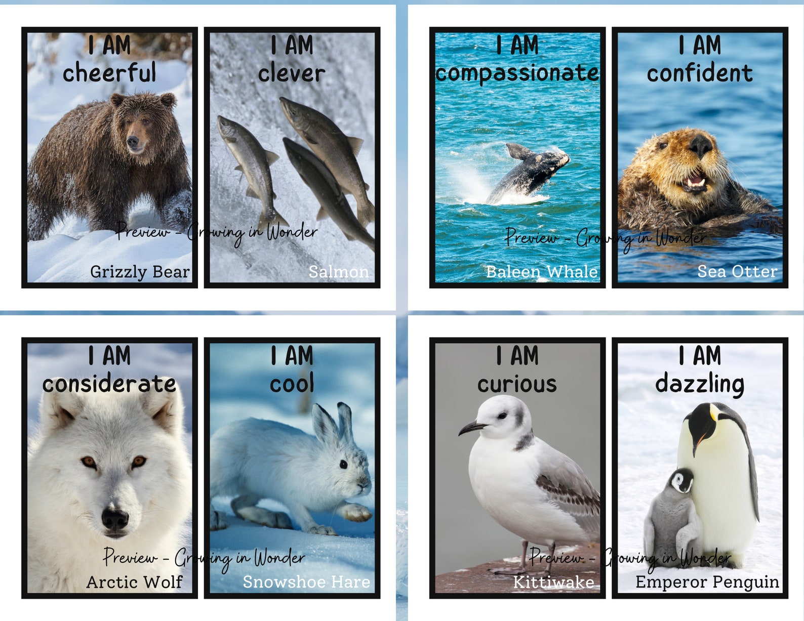 Positive Affirmation Printable Classroom Posters: Winter, Arctic ...