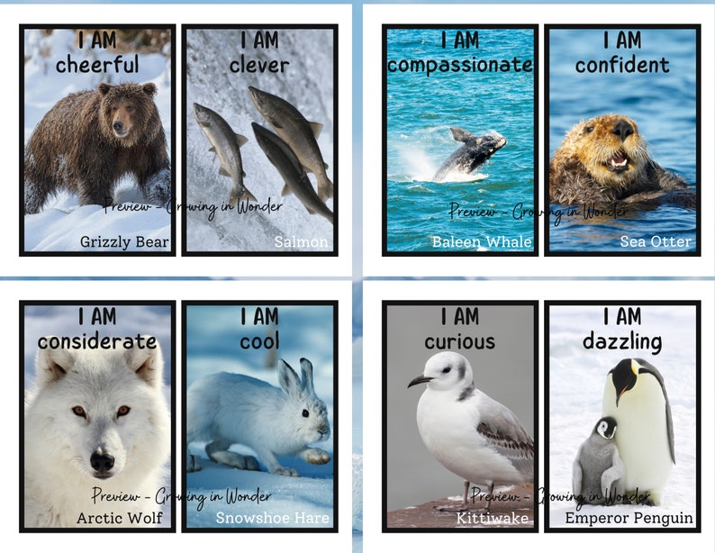 Positive Affirmation Printable Classroom Posters: Winter, Arctic ...