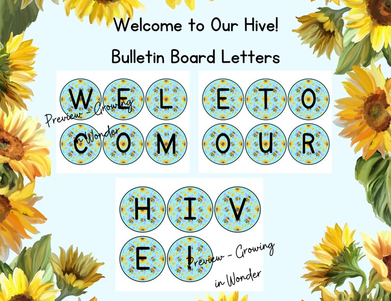 Honey Bee Affirmation Station, Back to School Bulletin Board Kit - Etsy