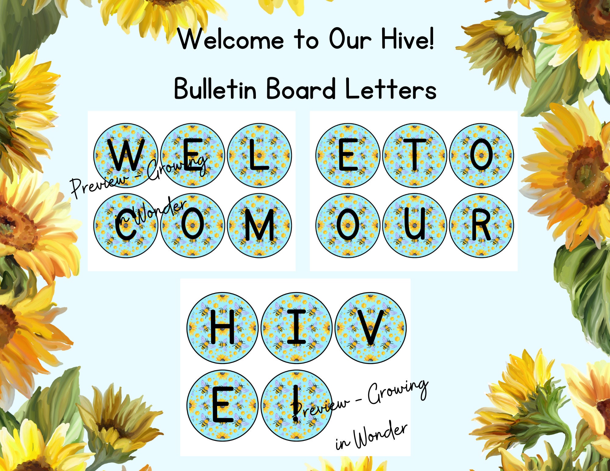 Honey Bee Affirmation Station, Back to School Bulletin Board Kit - Etsy