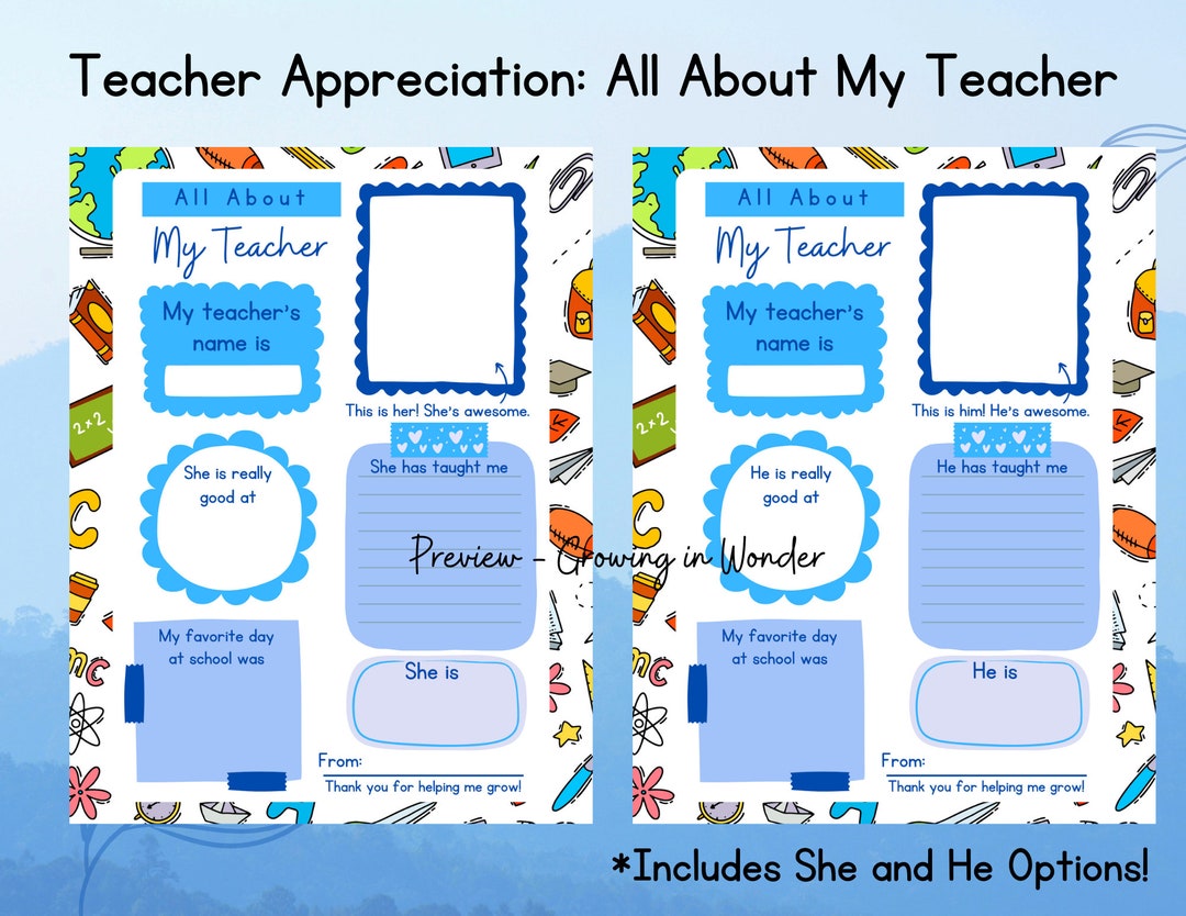 Teacher Appreciation Week Printable Card - Etsy