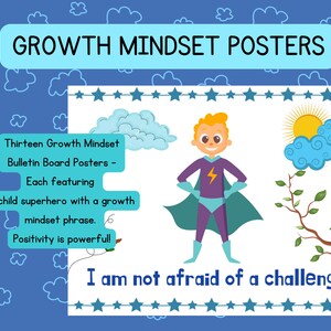 Growth Mindset: Hero Theme Posters - Etsy