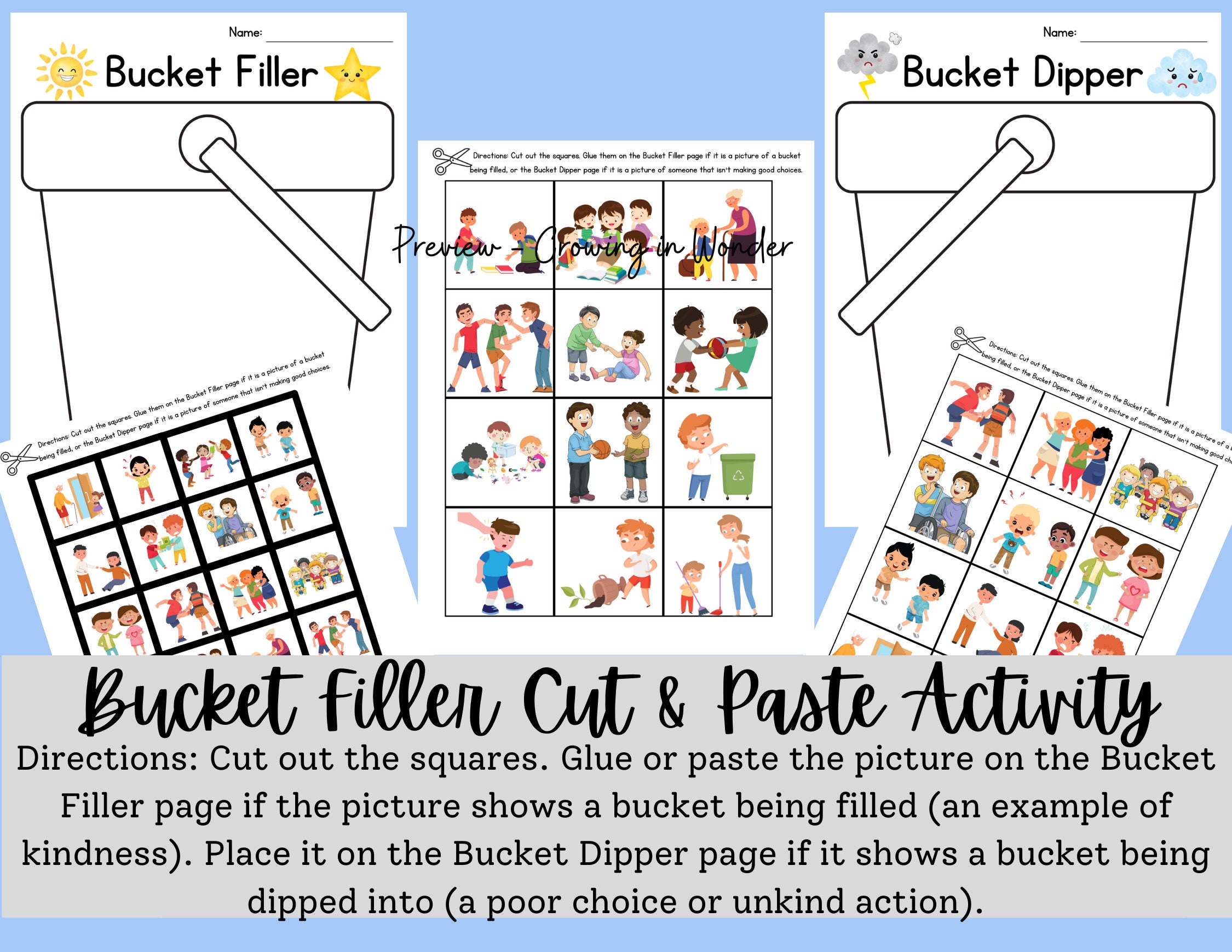 Bucket Filler Classroom Activity, Writing, Posters, Back to School - Etsy