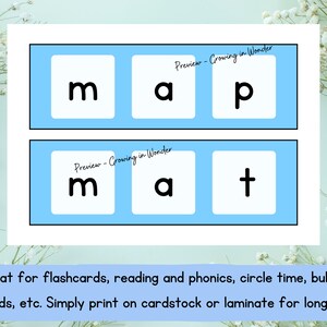 Phonics and Reading, Short A Cvc, Ccvc Flashcards and Puzzles - Etsy