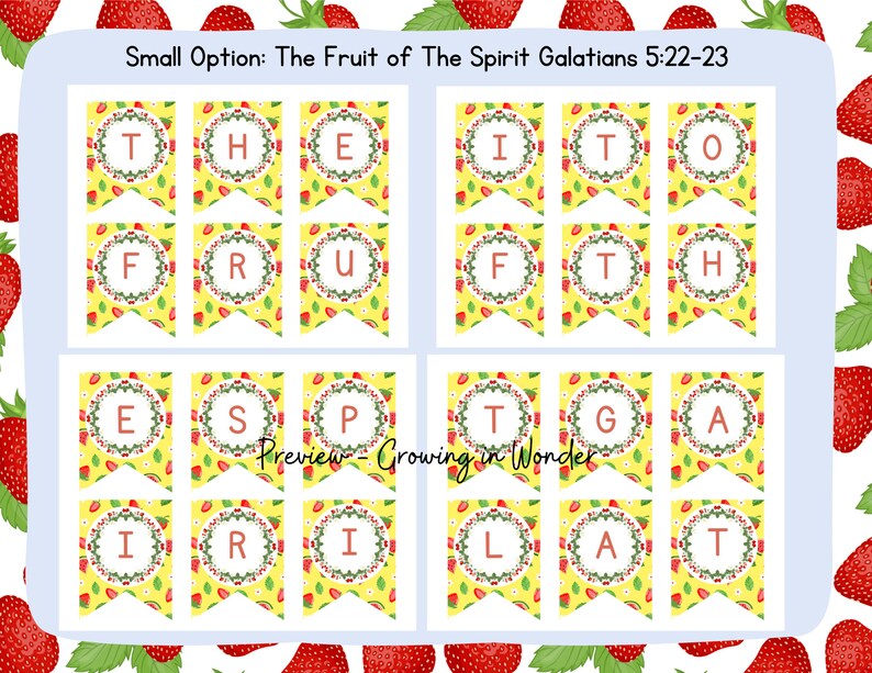 Fruit of the Spirit Bible Bulletin Board - Etsy