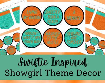 Swiftie Inspired Printable Banner, Showgirl Mirror Border Decor - Etsy