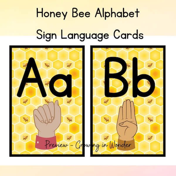 Honey Bee Alphabet - Etsy