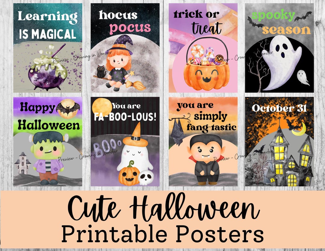 Halloween Classroom Decor, Bulletin Board Posters - Etsy