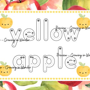 Apple Alphabet Tracing Mats: Letter Formation (printable) - Etsy