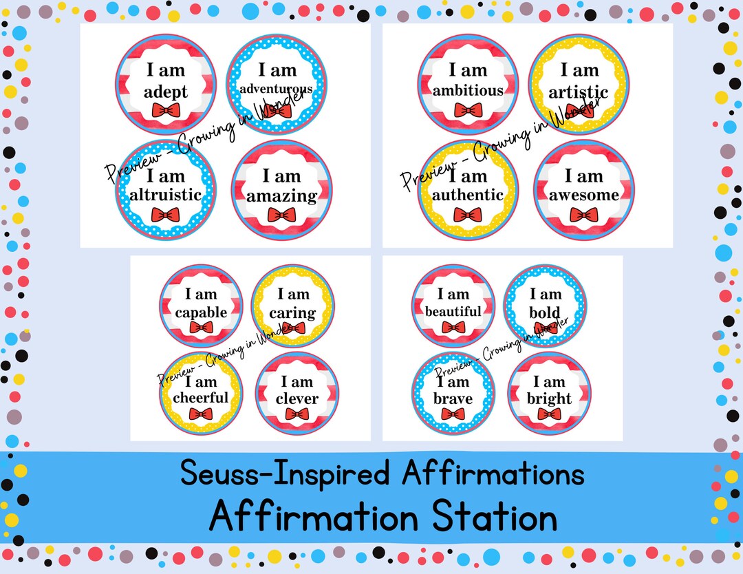Affirmation Station, Positive Classroom Affirmations, Bulletin Board ...