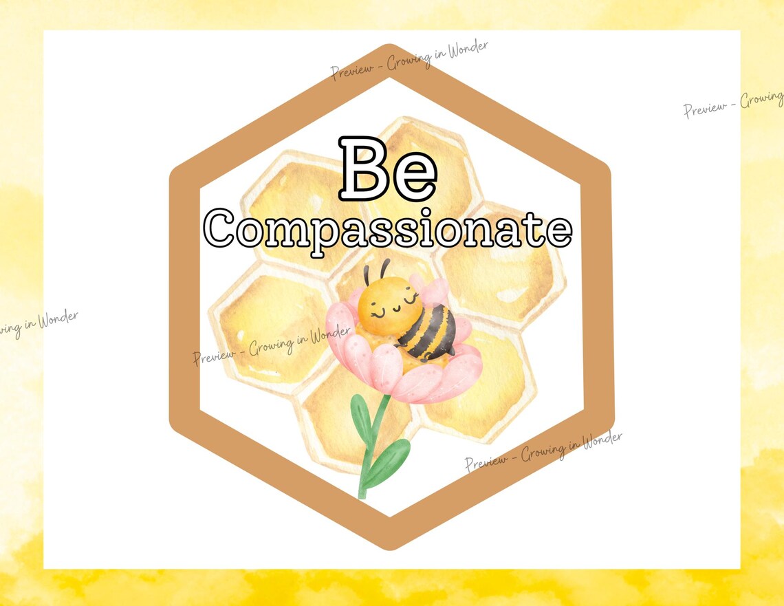 Large Honey Bee Classroom Decor, Positive Affirmations - Etsy