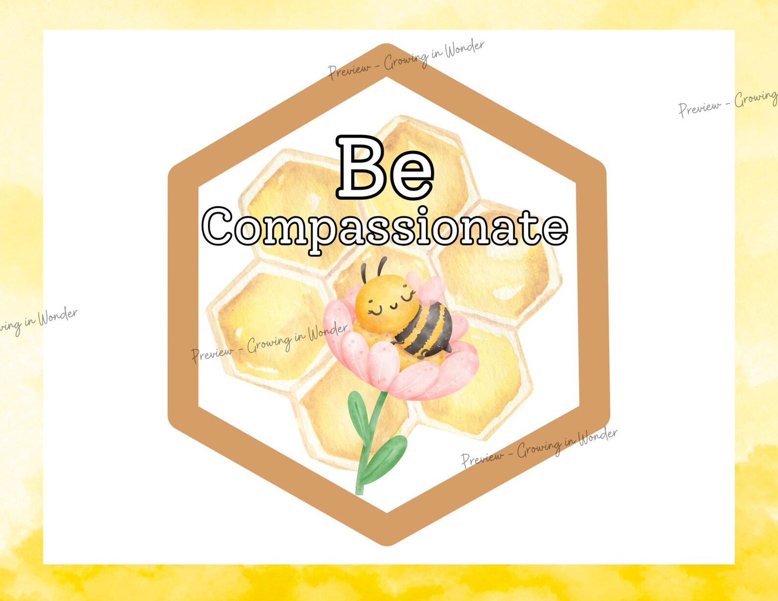 Large Honey Bee Classroom Decor, Positive Affirmations - Etsy