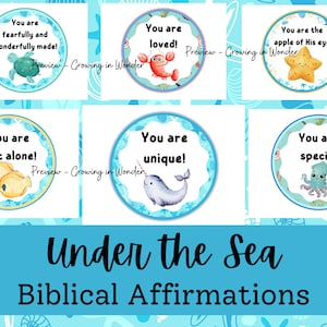 Under the Sea, Ocean Theme Bible School Affirmations - Etsy
