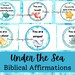 Under the Sea, Ocean Theme Bible School Affirmations - Etsy