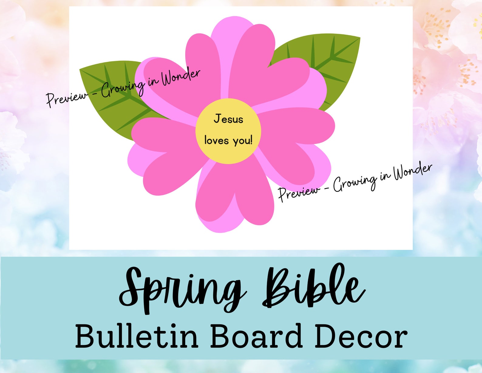 Spring Bible Bulletin Board: Growing in God's Love - Etsy