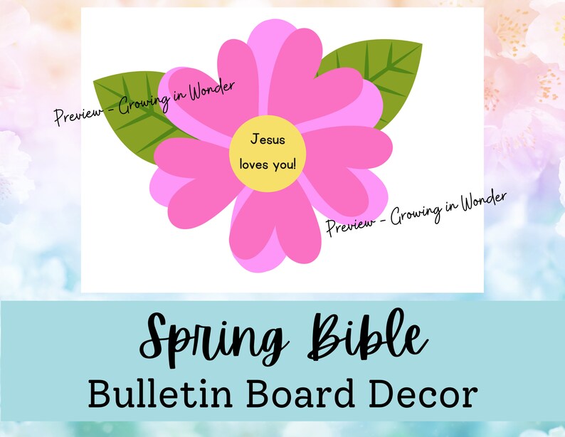 Spring Bible Bulletin Board: Growing in God's Love - Etsy