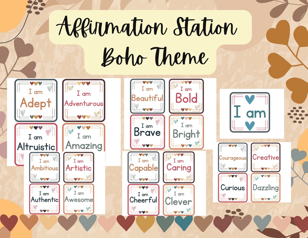 Affirmation Station (classroom, Bulletin Board, Growth Mindset) - Etsy